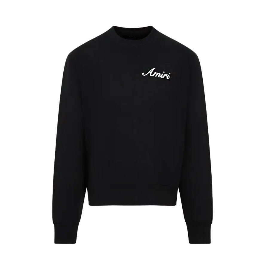 Amiri Script Logo Crewneck Sweatshirt in Black – DPUS